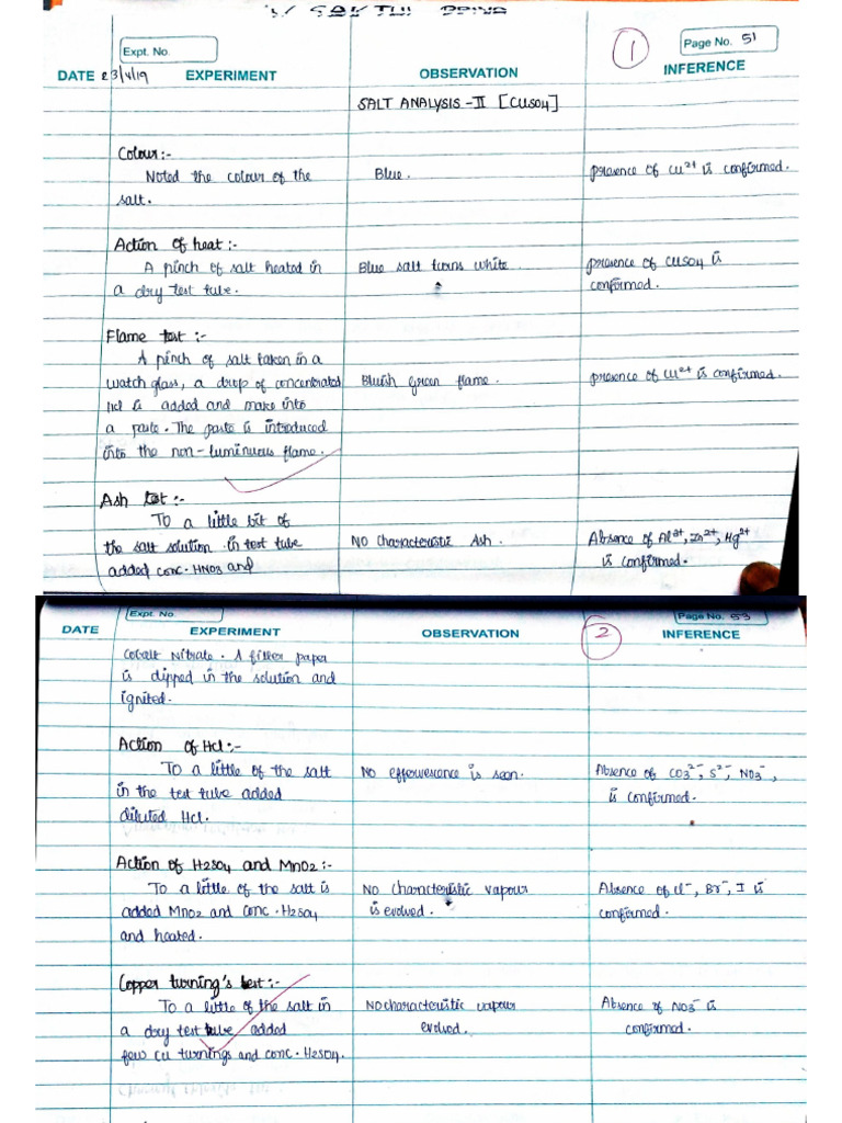 Salt Analysis 2 | PDF