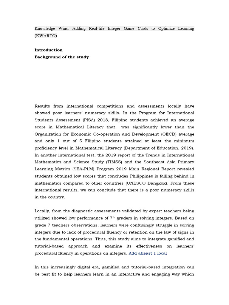 Integers Pdf Learning Science