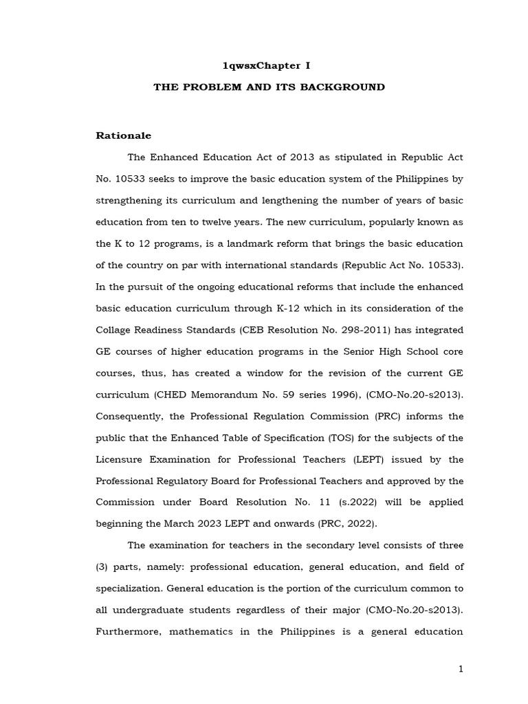 Final File 1 3 | PDF | Mathematics | Teachers