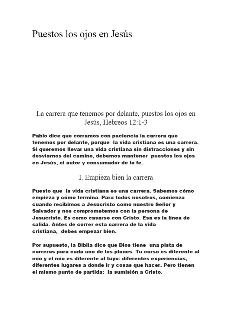 Confianza en Jesús, El Blanco Perfecto | PDF | Jesús | Epístola a los ...