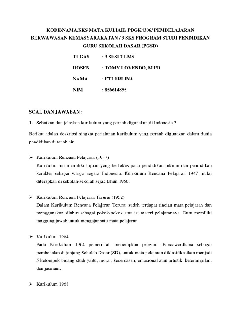 Tugas 3 Sesi 7 LMS Eti Erlina PBK | PDF