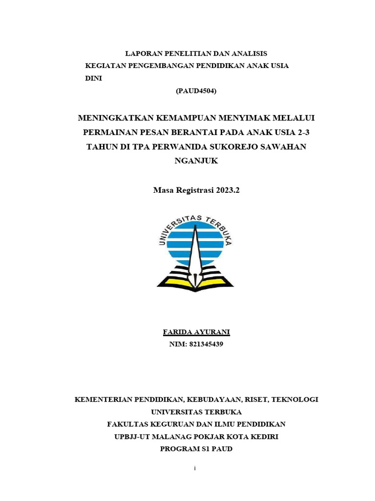 Contoh Laporan Tpa | PDF