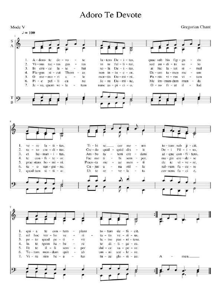 Adoro Te Devote | PDF