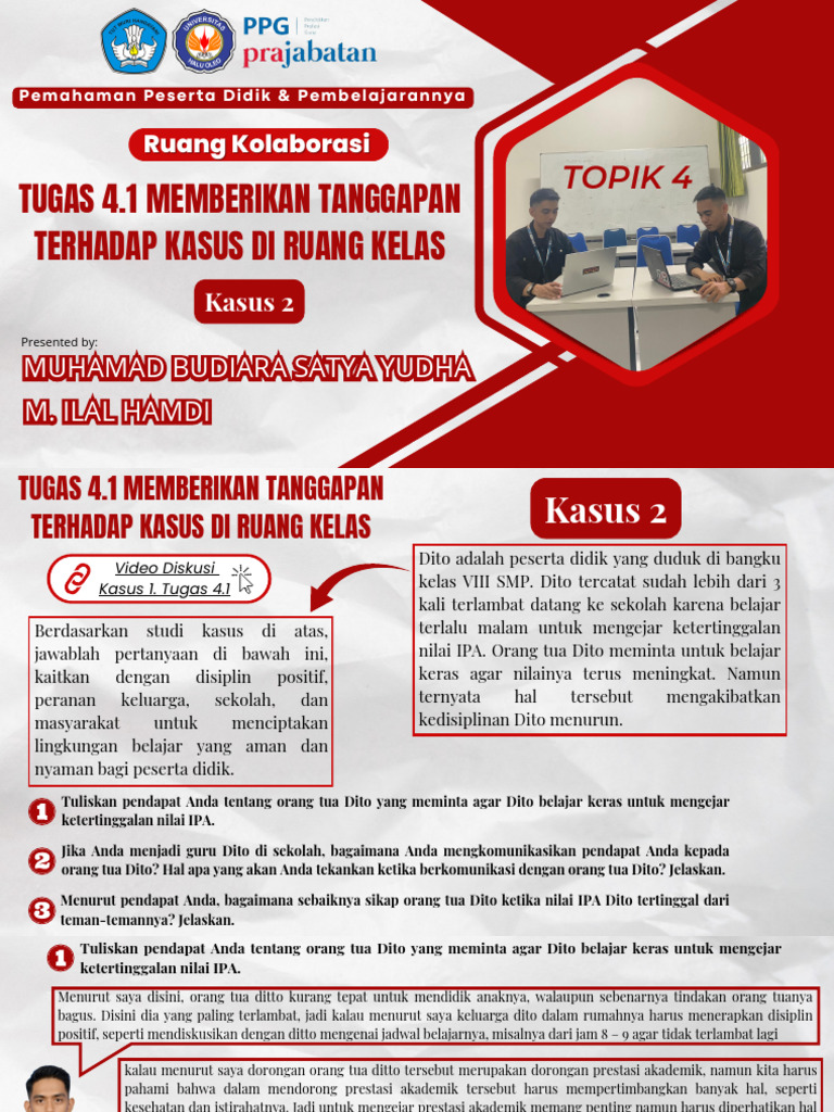 Topik 4 PPDP. Ruang Kolaborasi - Tugas 4.1 Memberikan Tanggapan Terhadap Kasus (Kasus 2) | PDF ...
