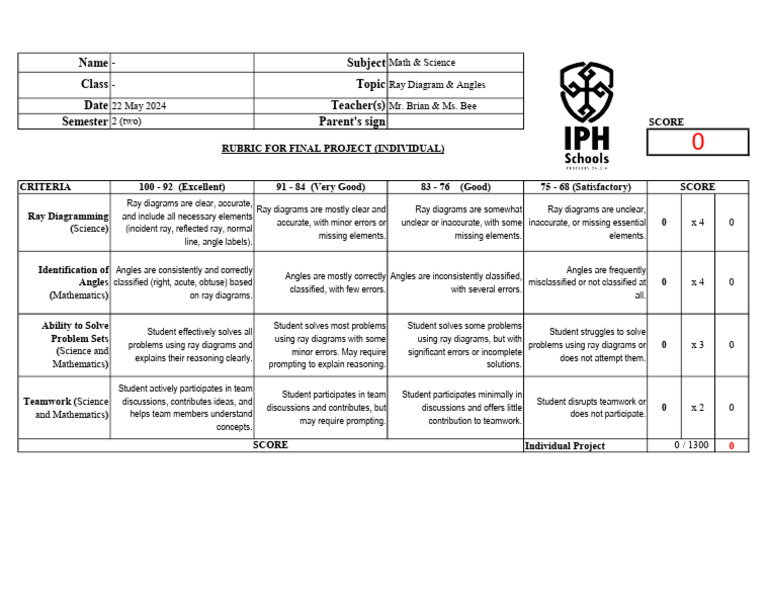 Student Evaluation Criteria | PDF | Mathematics | Cognition