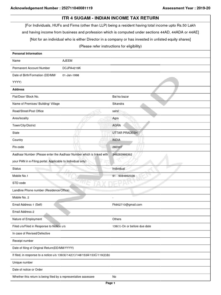 Form PDF 252711040081119 | PDF | Taxes | Government Finances