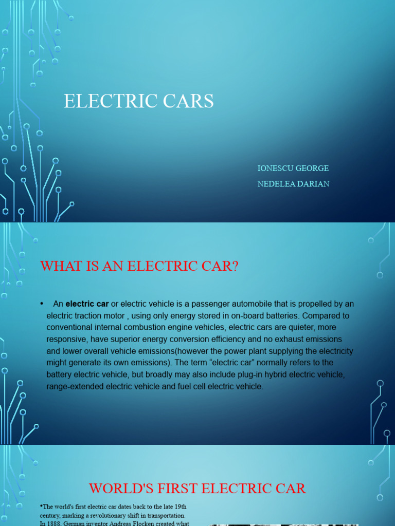 Electric Cars Project | PDF | Electric Vehicle | Car