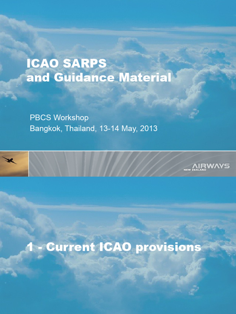 02 - PBCS - WKSHP - ICAO SARPS - Guidance - Radford Rev1 | PDF | Air ...