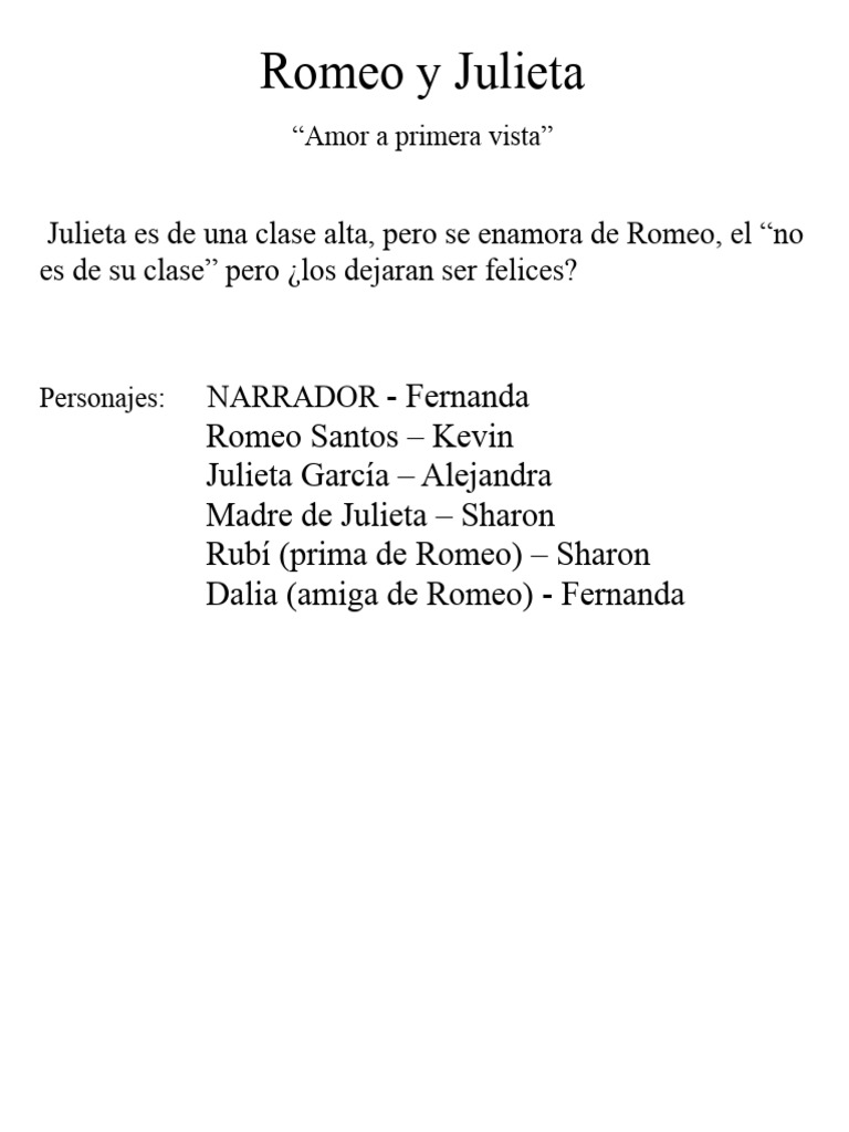 Romeo y Julieta: Amor y Tragedia | PDF | Romeo y Julieta