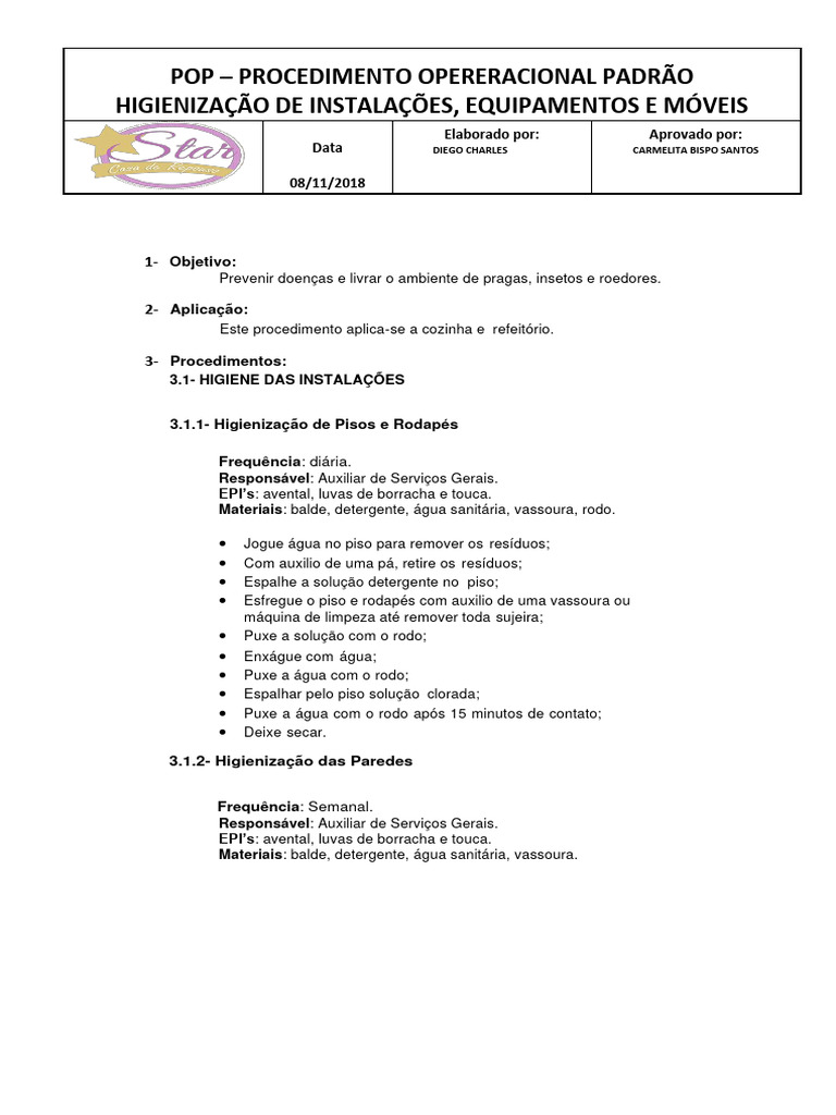 Pop-002 Higienização | PDF | Ciências e Matemática