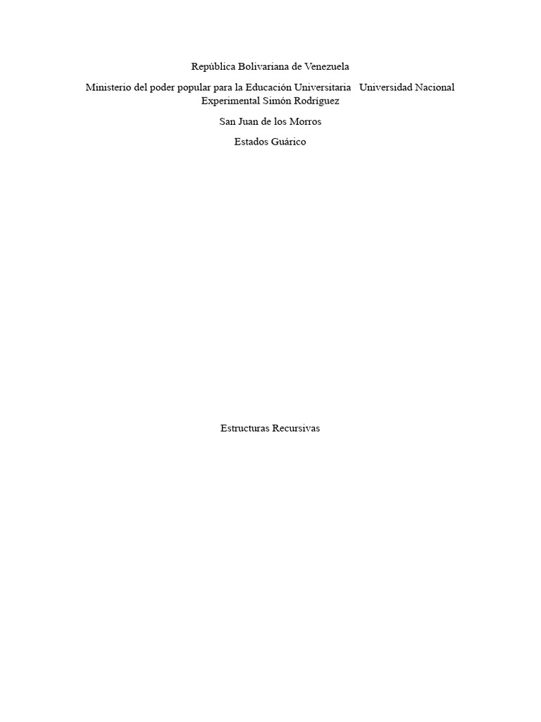 Estructuras Recursivas en Programación | PDF | Recursividad | Esquema ...