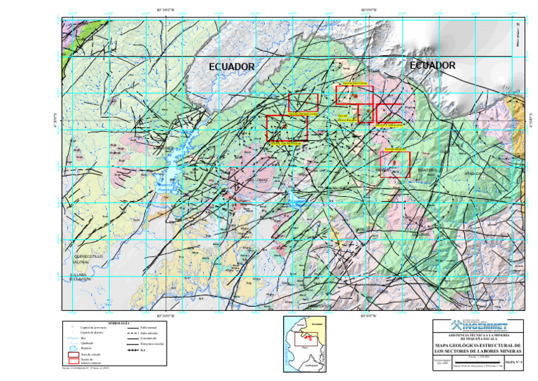 E008-Mapa 5 Geologico Estructural Sectores de Labores Mineras | PDF