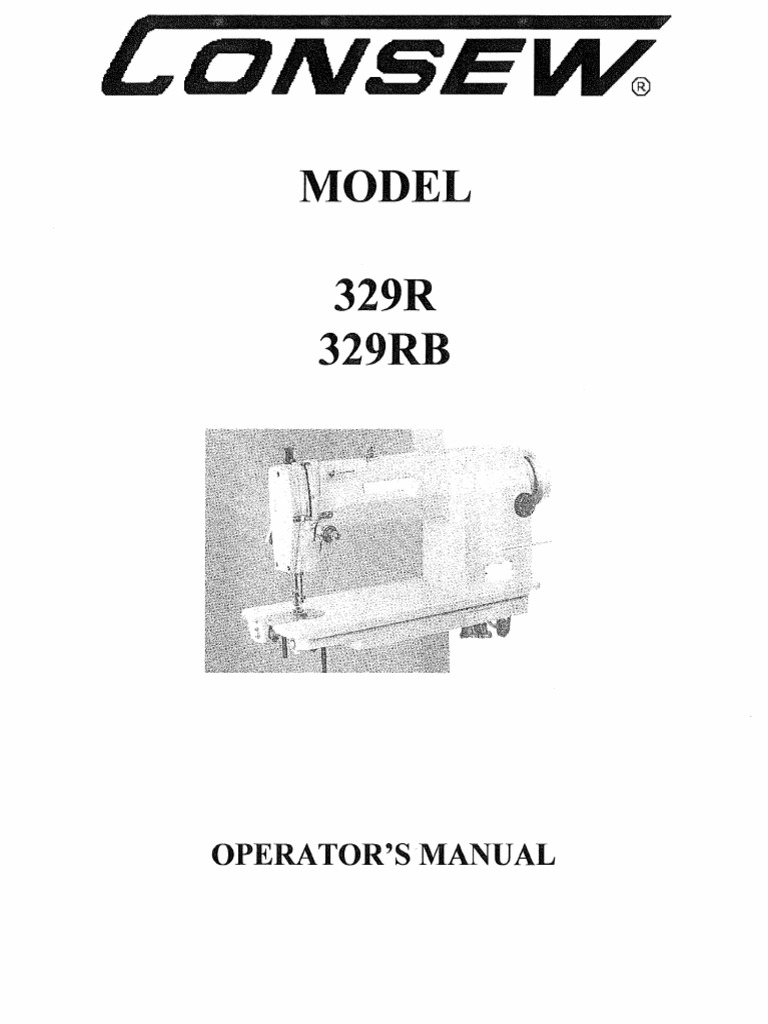 Consew 329R, 329RB Instruction Manual | PDF