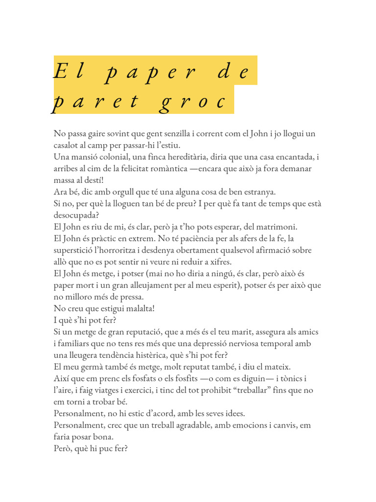 El Paper Groc | PDF