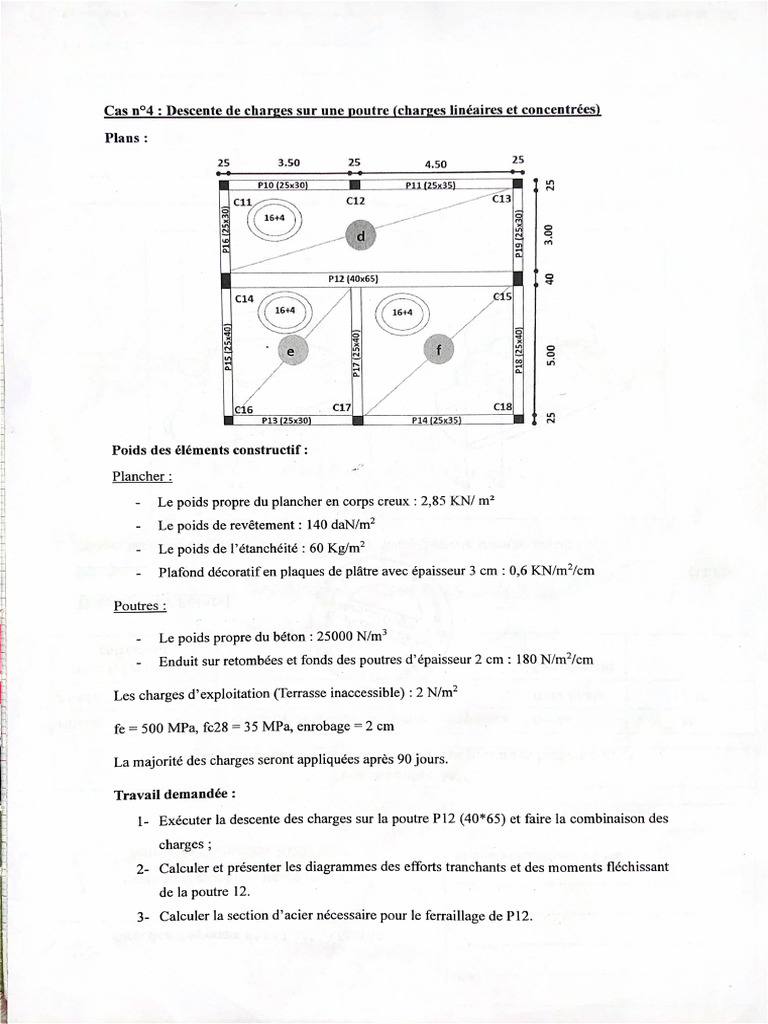 Correction-Cas4-Charges Reparties Et Concentrées | PDF