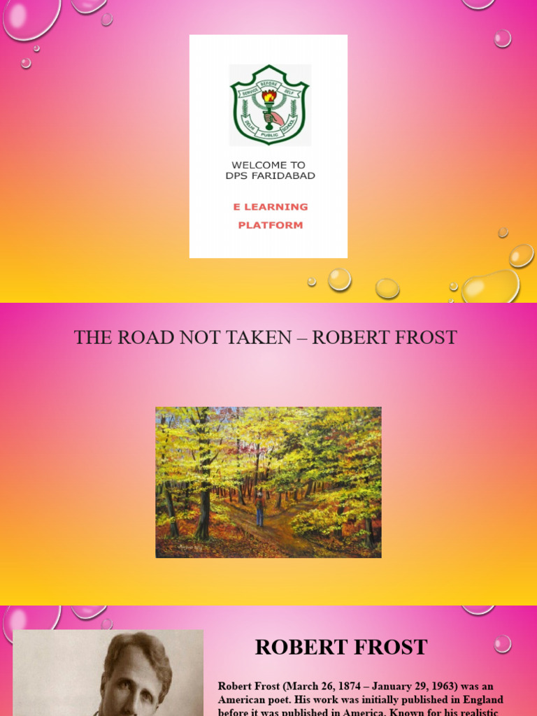 The Road Not Taken - Robert Frost Final-1 | PDF | Poetry