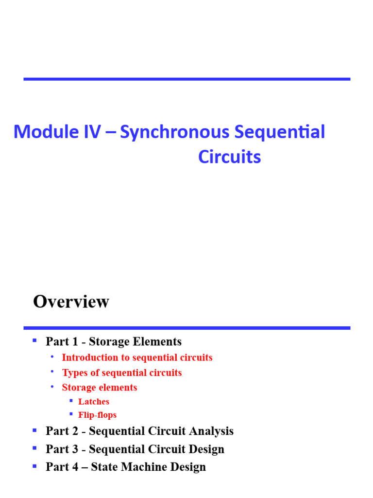 Module 4 - Seq Circuits 1 | Download Free PDF | Computer Engineering | Digital Electronics