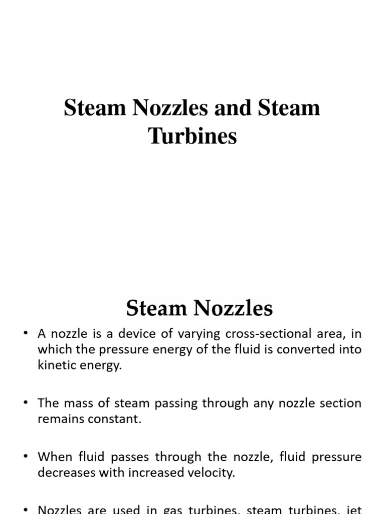 7.steam Nozzles and Steam Turbines | PDF