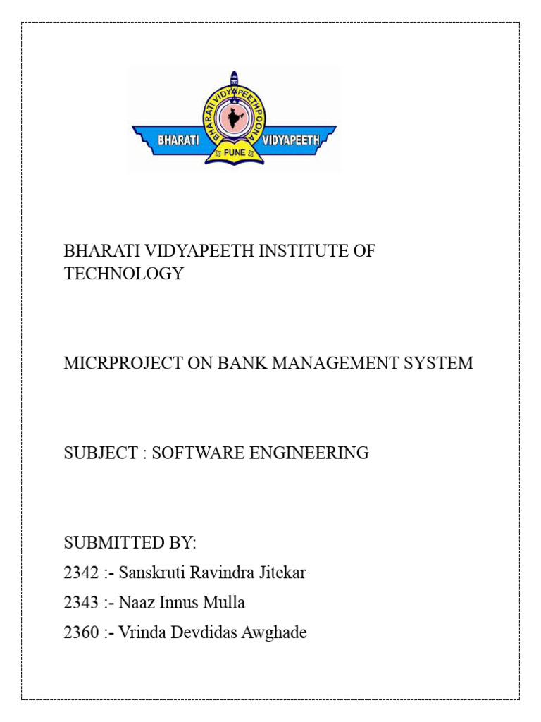 Sen Microprojecct | PDF | Software Development Process | Banks