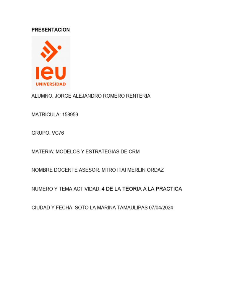 De La Teoria A La Practica | PDF