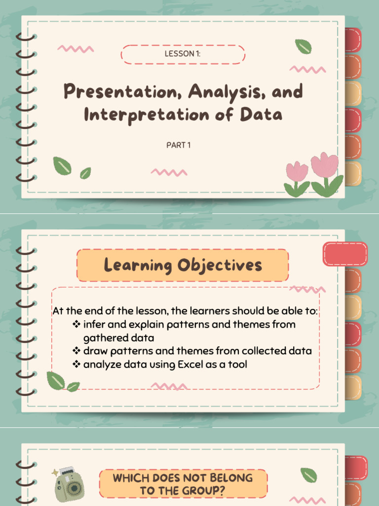 Q4 LESSON 1 Data Analysis Part 1 | Download Free PDF | Statistics | Data Analysis