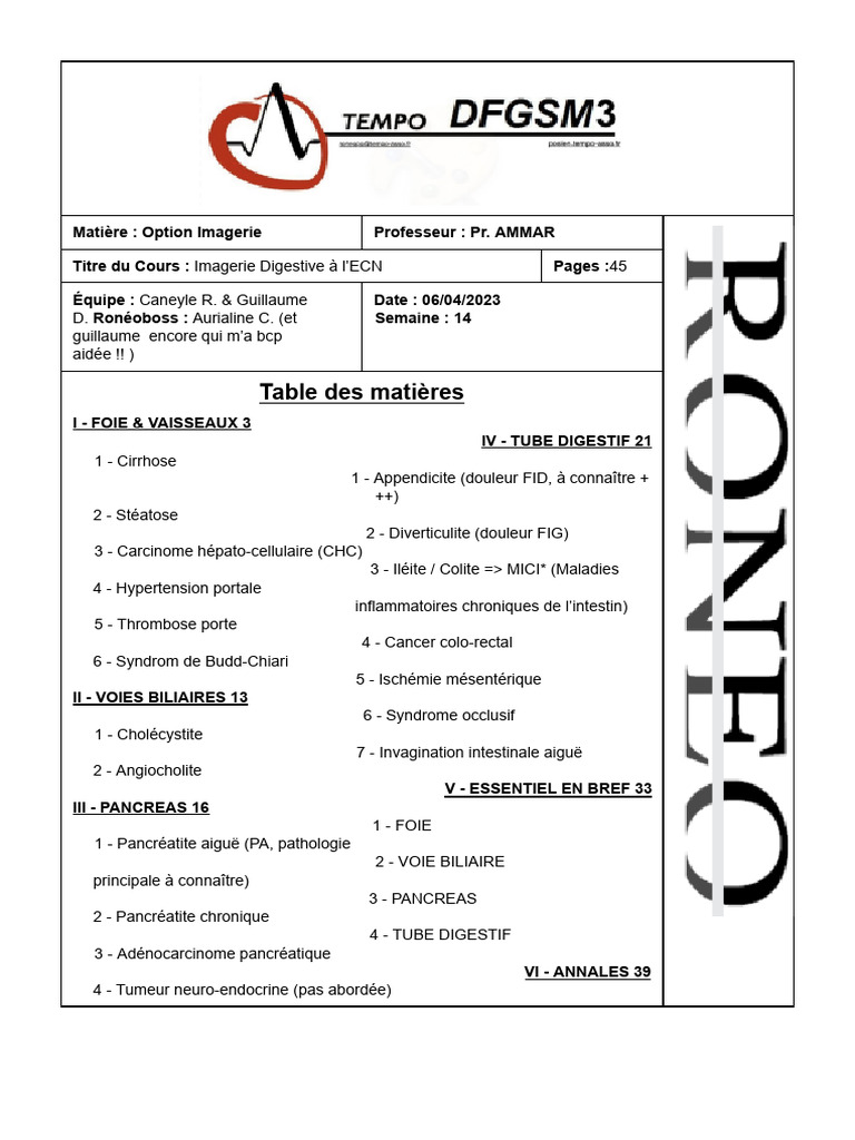 Tronc porte dilaté en imagerie digestive | PDF | Vésicule biliaire ...