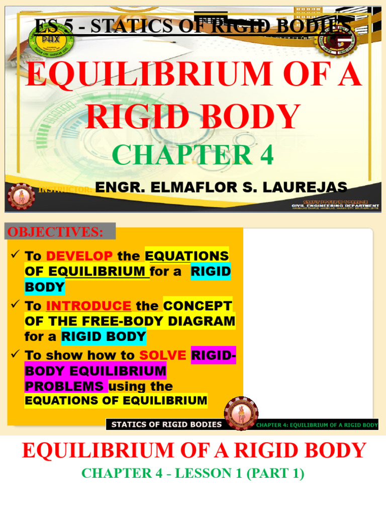 Es5 Statics of Rigid Bodies Chapter4 Lesson1 Part1 Updated Overview | PDF | Force | Beam (Structure)