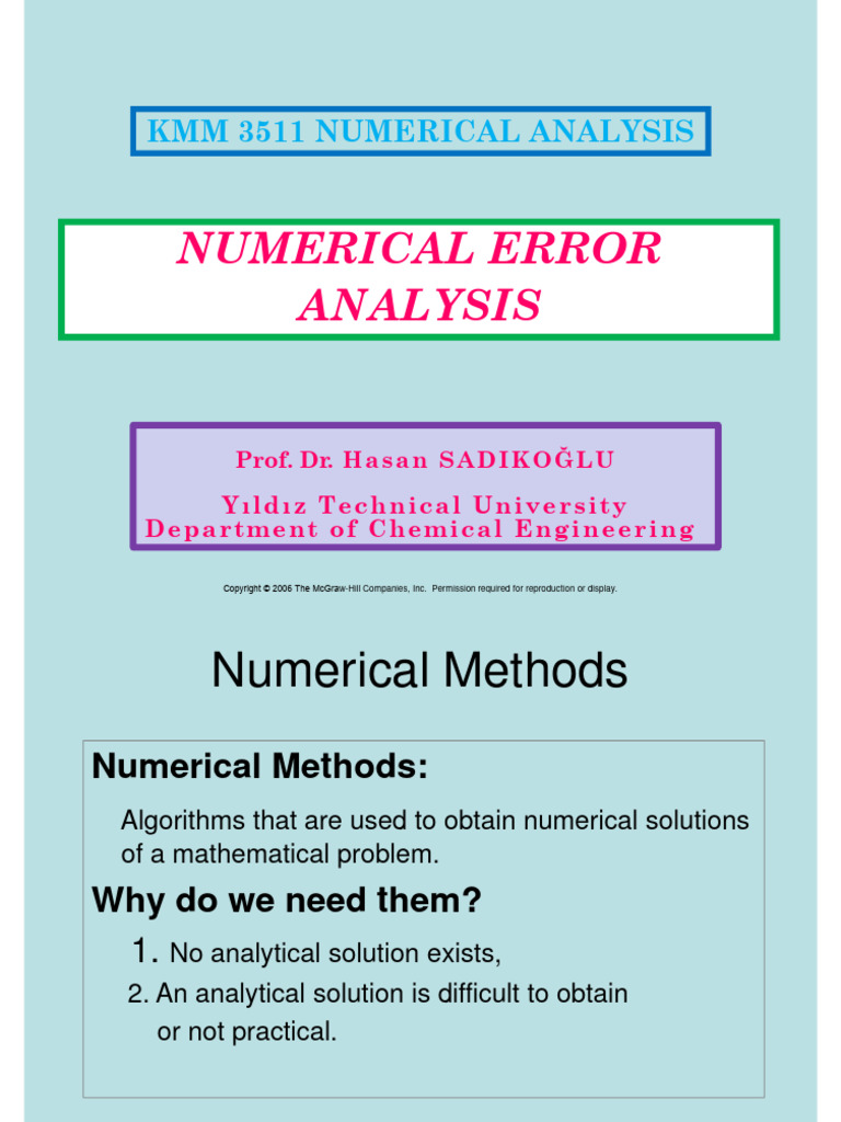 arch2-LECTURE-ERROR ANALYSIS | PDF | Numerical Analysis | Accuracy And Precision