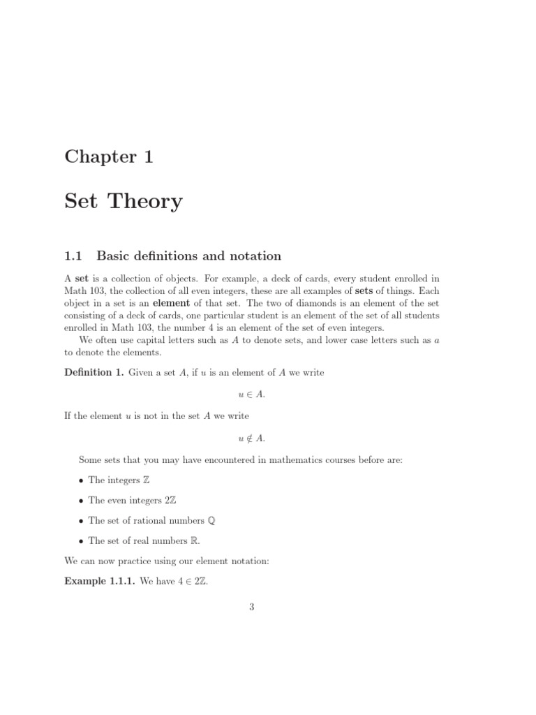 Set Theory | PDF | Set (Mathematics) | Integer