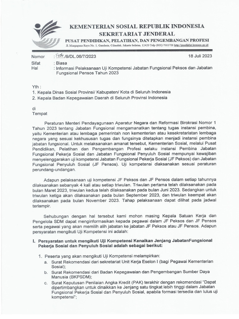 Pengumuman Pendaftaran Ujikom | PDF