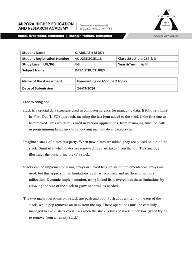 Data ST Free Writing 2 | PDF | Algorithms And Data Structures ... Data ST Free Writing 2 | PDF | Algorithms And Data Structures ...