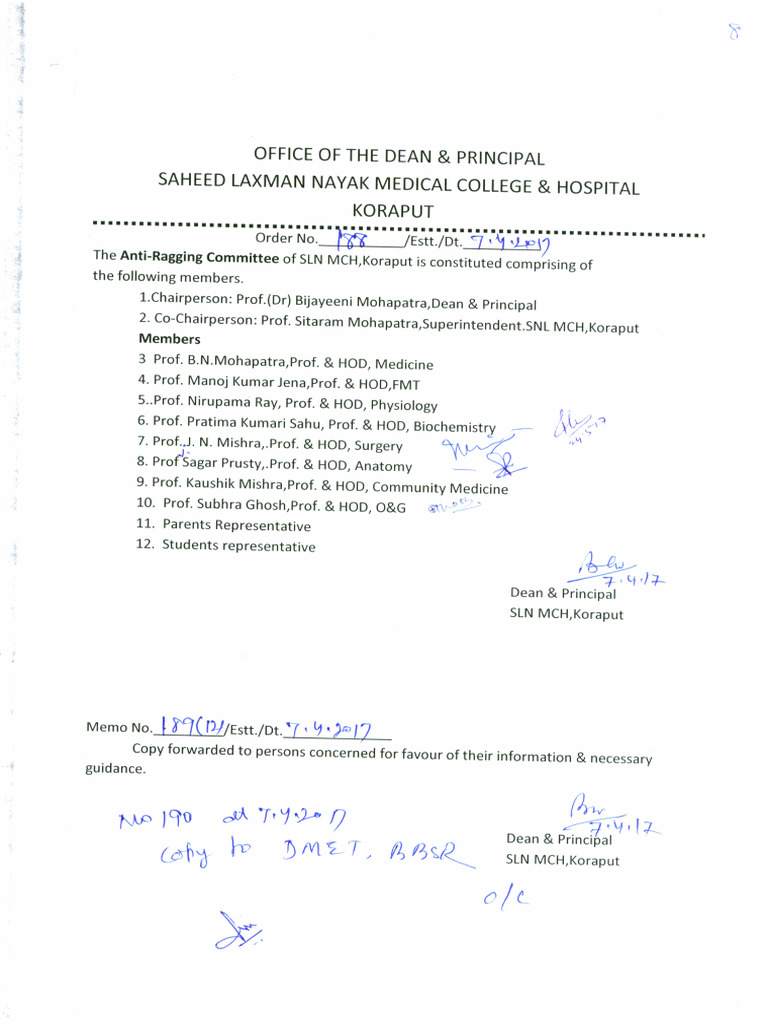 Antiragging Committe | PDF