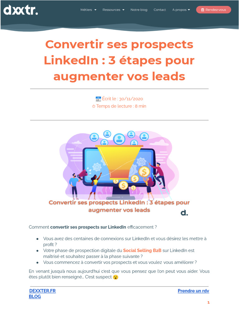 Convertir vos prospects sur LinkedIn | PDF | LinkedIn | Blog