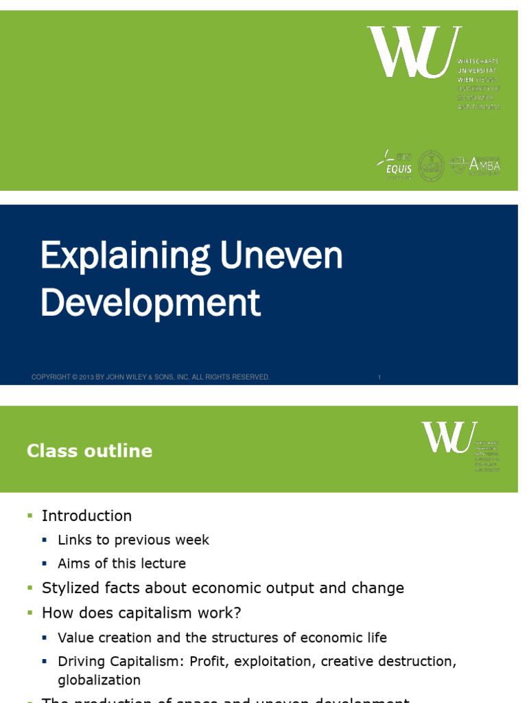 Lecture 2 - Uneven Development | PDF | Capitalism | Labour Economics