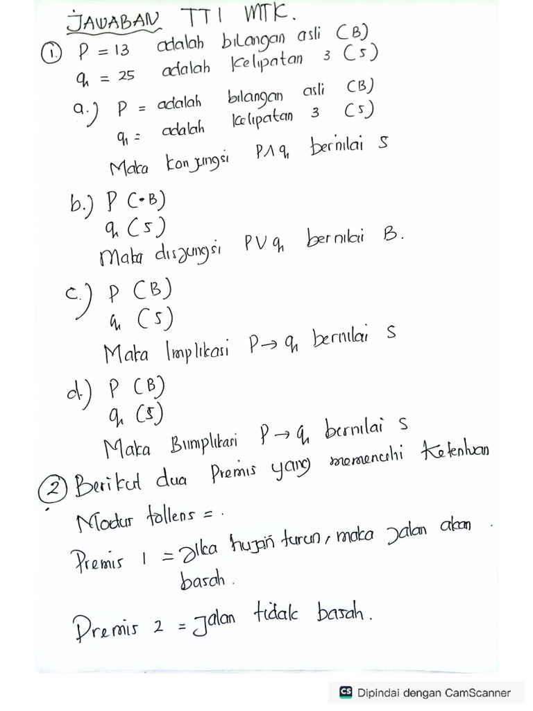 Jawaban TTI Matematika ELYA ASKARI | PDF