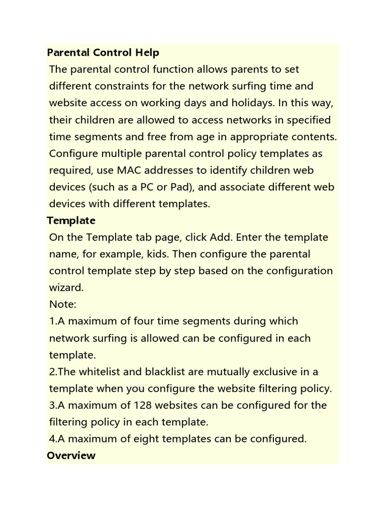 Parental Control Setup Guide | PDF | World Wide Web | Internet & Web