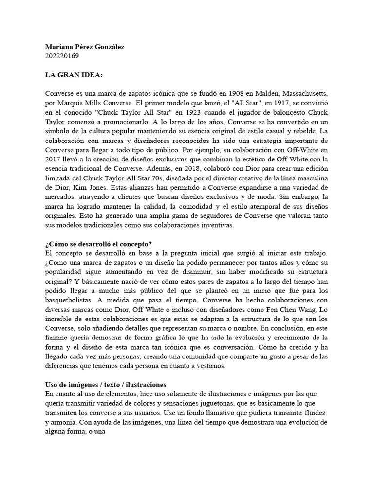 Historia y evolución de Converse | PDF | Moda | Marca