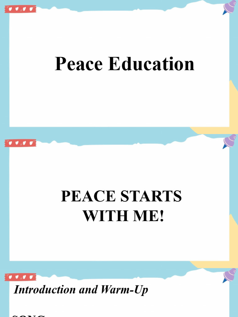 Peace Education Activities for Kids | PDF