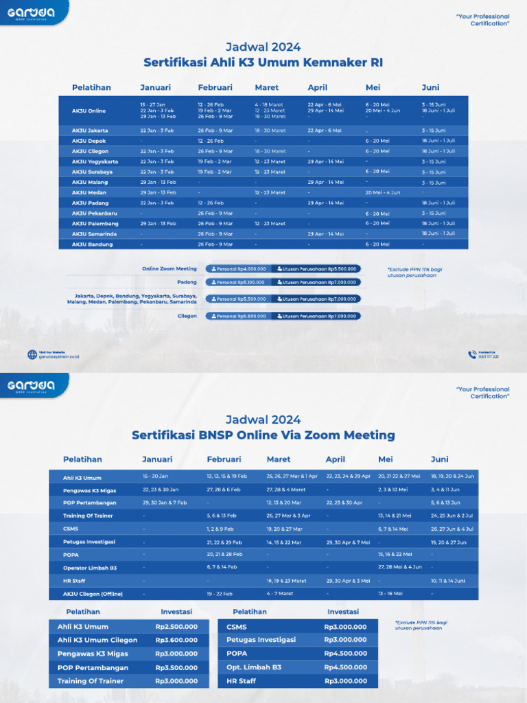 Jadwal-Training-2024-Garuda-Systrain-Interindo | PDF