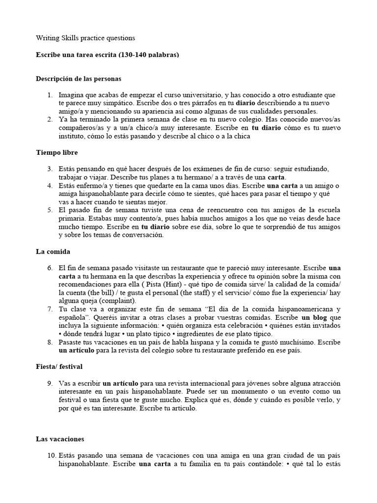 Writing Skills Practice Igcse | PDF | Blog | Escuelas