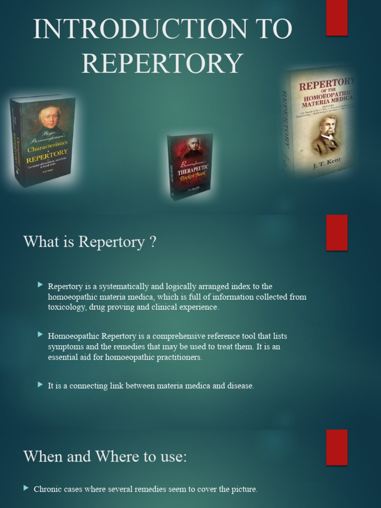 Introduction To Repertory | PDF | Homeopathy | Health Care