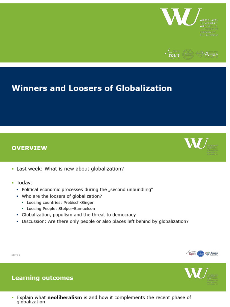 Lecture 4 - Globalization | PDF | Neoliberalism | Globalization