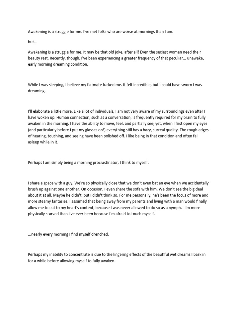 Morning Dreams and Flatmate Fantasies | PDF | Self-Improvement