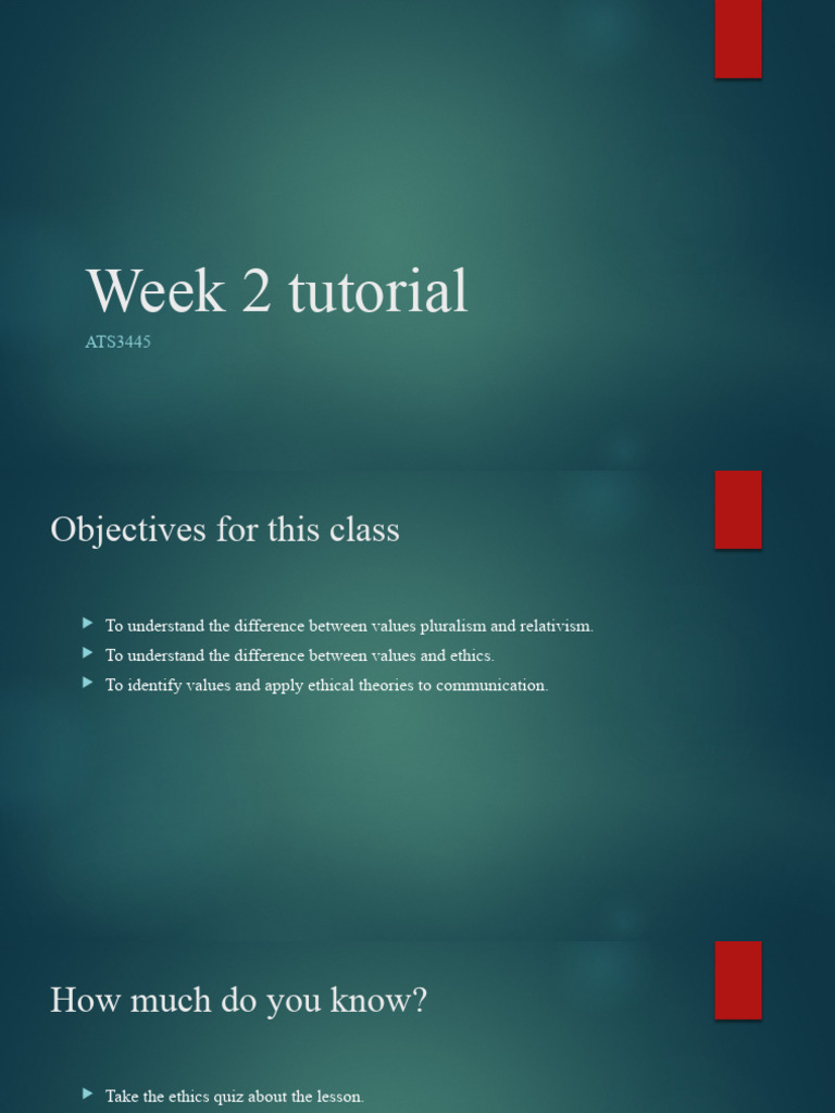 ATS3445 Week 2 Tutorial 2023 | PDF