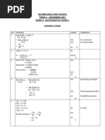 Mathematics Form 3 Marking Scheme Zeraki Achievers 2.0 - March 2021 | PDF | Area | Mathematics