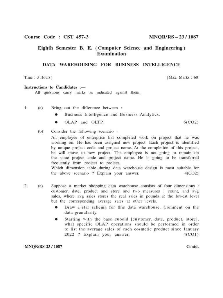 Data Warehousing For Business Intelligence | PDF | Data Warehouse | Information Retrieval