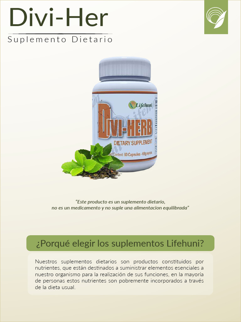 Divi Herb 1 | PDF | Vitamina | Suplementos dietéticos