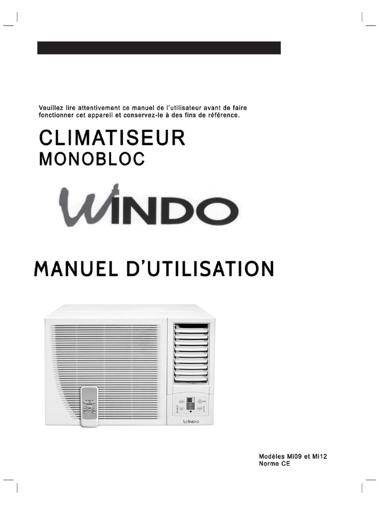 Manuel Dutilisation Monobloc WINDO Mi | PDF