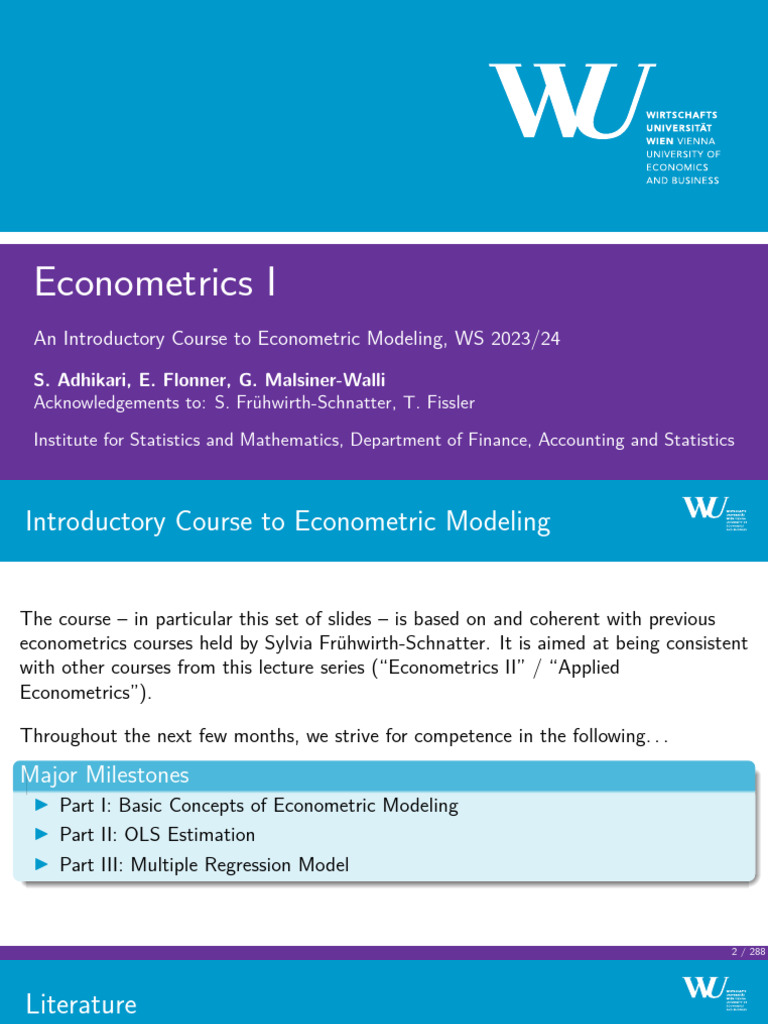 All Slides Pdf Econometrics Ordinary Least Squares