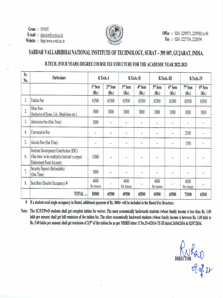 Fee Structure 2022-23 | PDF
